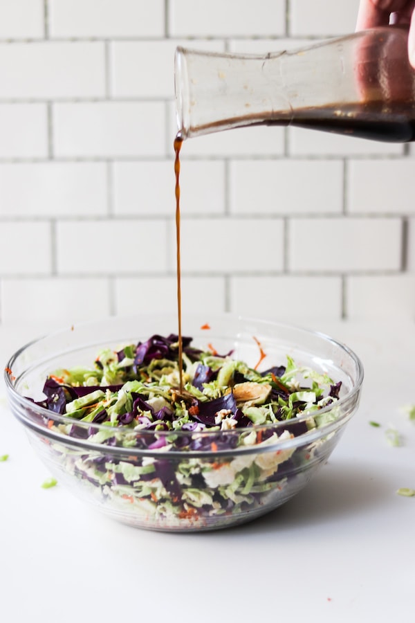 Asian Brussel Sprout Salad {+ easy sesame vinaigrette}