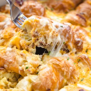 Breakfast Strata with Croissants - Meals with Maggie
