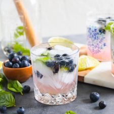 Boozy Basil Blueberry Cocktail - Meals with Maggie